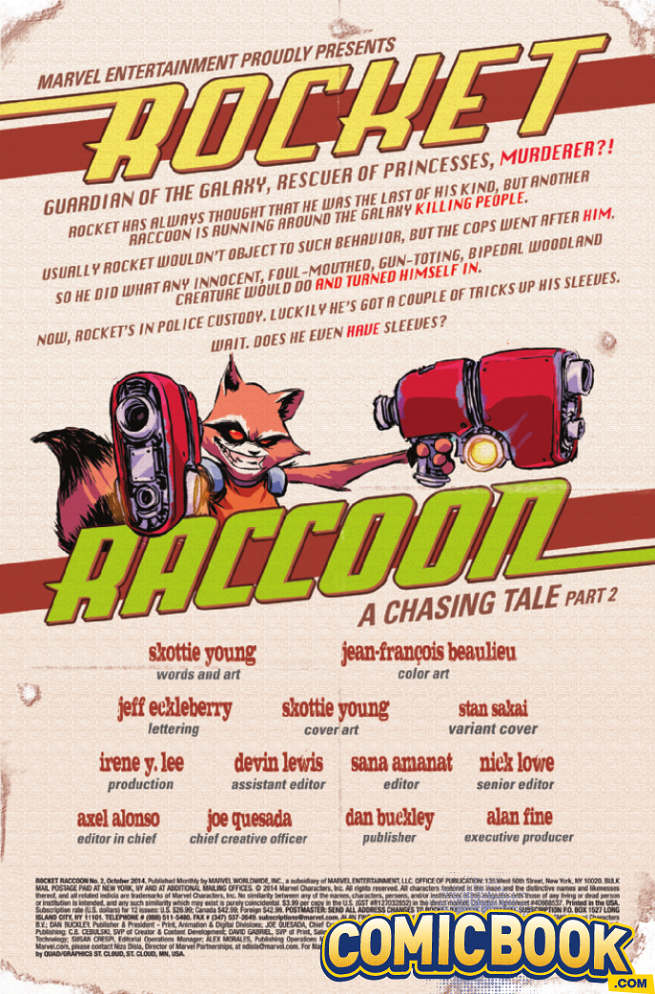 Guardians of the Galaxy Exclusive Preview: Rocket Raccoon #2 ...