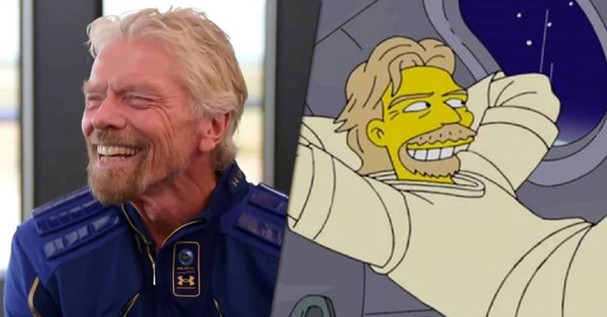 The Simpsons Fans Think Show Predicted Richard Branson's Space Flight ...
