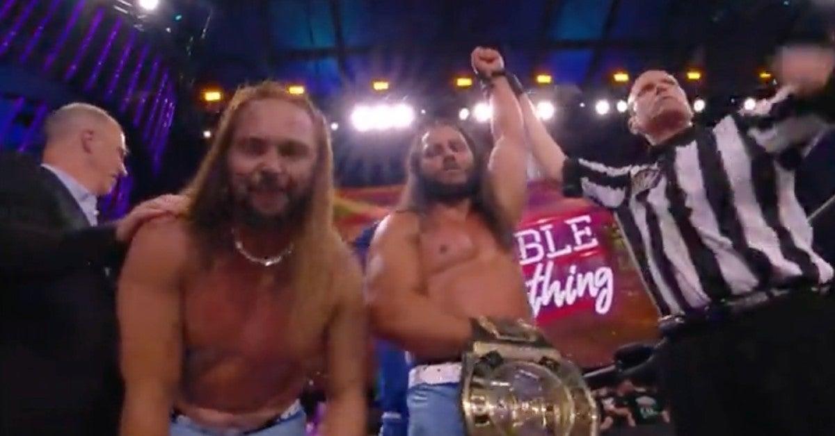 AEW Double or Nothing: The Young Bucks Retain AEW Tag Titles Against Jon Moxley and Eddie ...