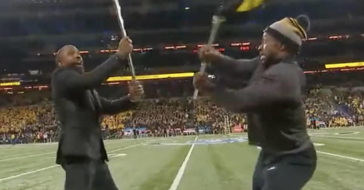WWE Champion Big E Gets Into Flag Fight Before Big Ten Championship ...