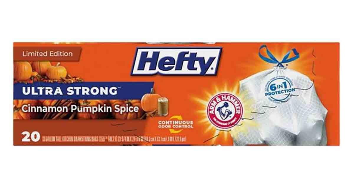 Hefty Takes Fall to the Next Level With Pumpkin Spice Trash Bags ...