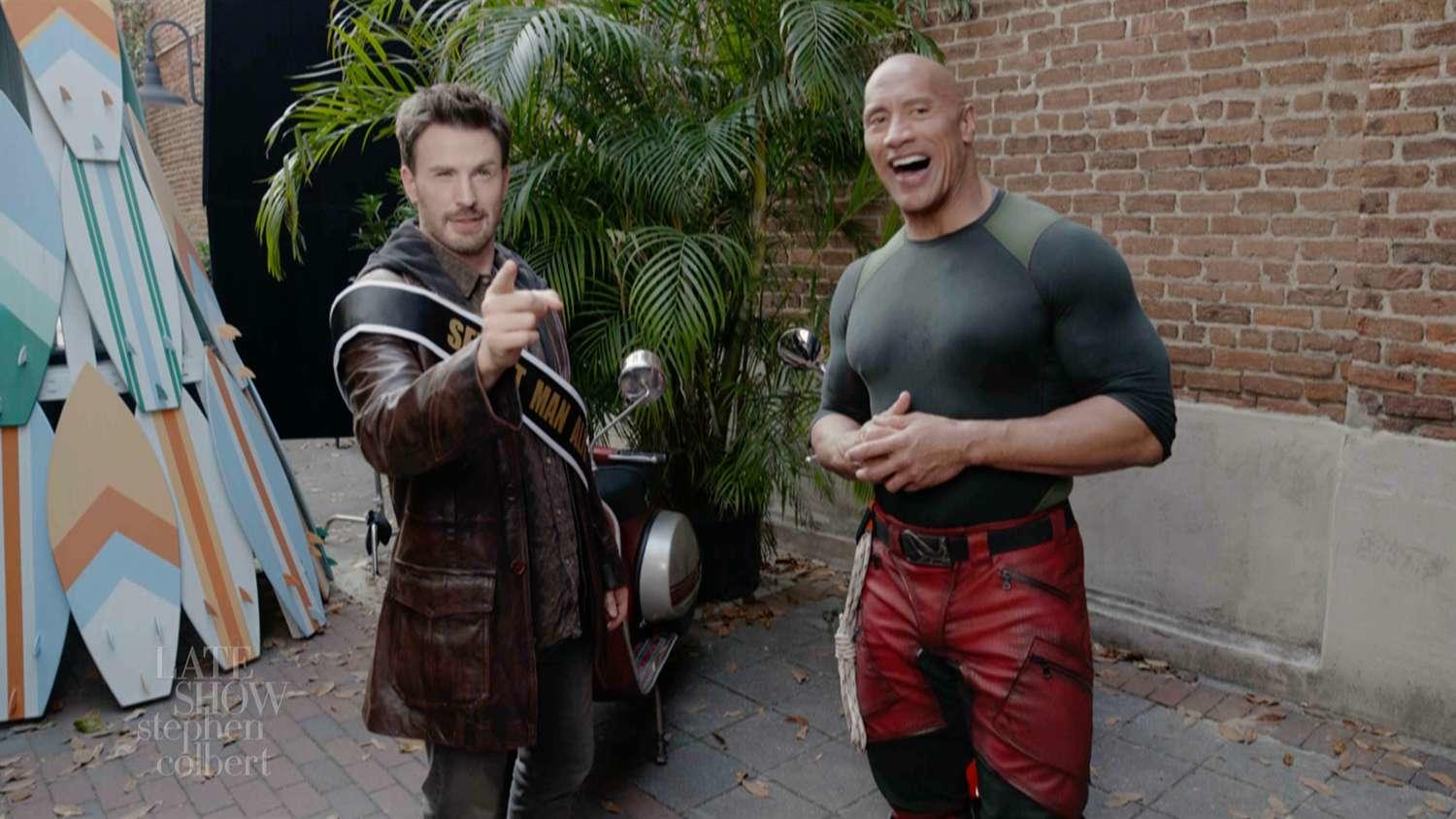 Watch Chris Evans and The Rock Agree to Share Sexiest Man Alive Title ...