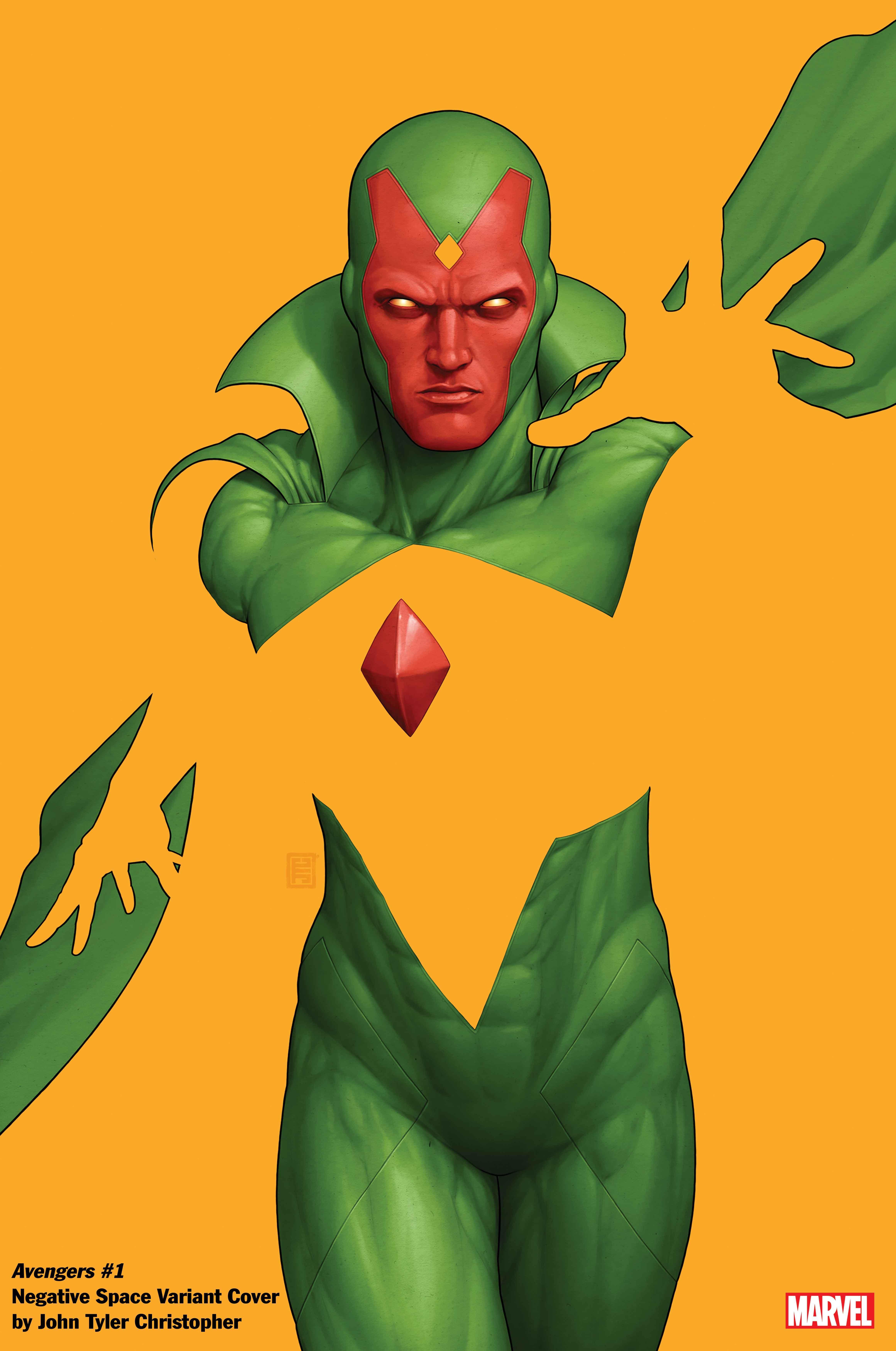 Avengers #1 Negative Space Variant Cover Featuring Vision Revealed ...