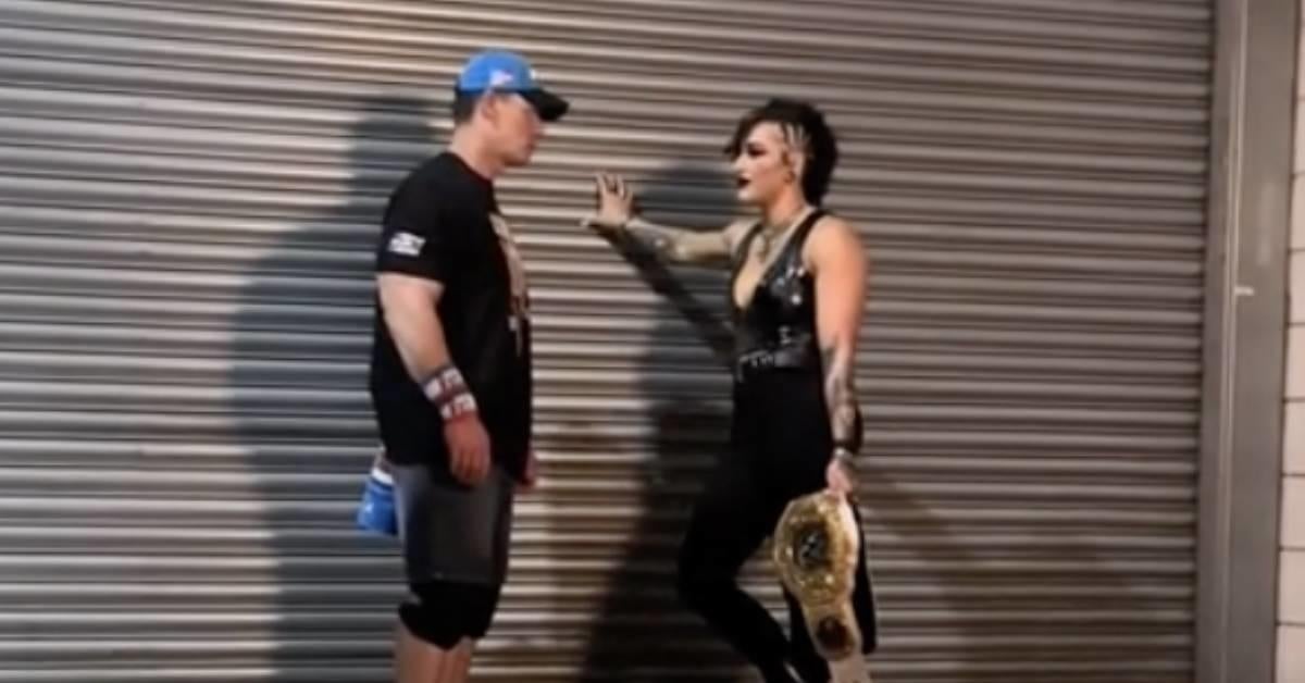John Cena Posts a Funny Backstage Interaction With Rhea Ripley From WWE ...