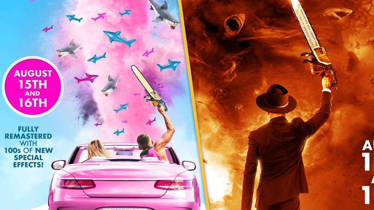 Sharknado Releases Barbenheimer-Themed Posters To Celebrate Its Tenth ...