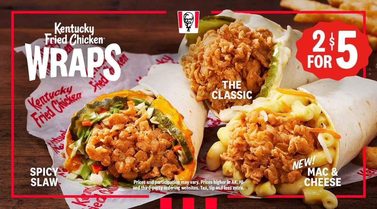 KFC Brings Back Its Own Snack Wraps (but With Mac and Cheese ...
