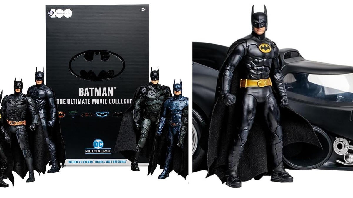 DC Multiverse Batman Ultimate Movie Collection Set and '89 Batmobile 2 ...
