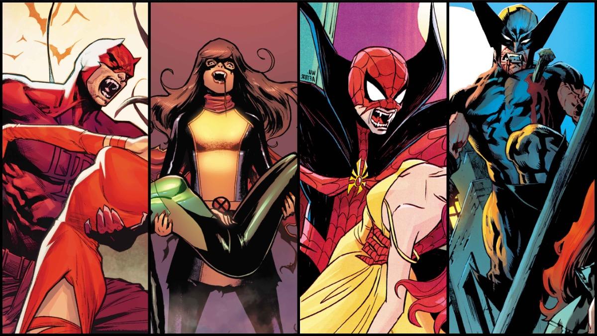 Marvel Blood Hunt Variant Covers Turn Superheroes Into Vampires ...