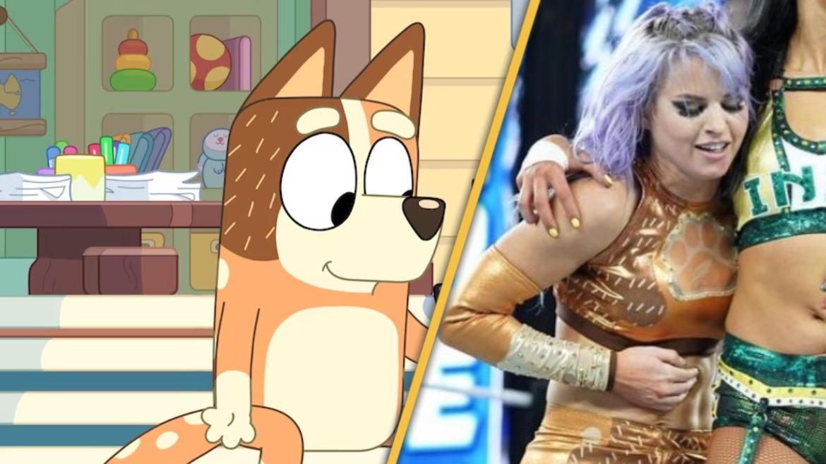 WWE's Candice LeRae Debuts Bluey Tribute Gear at Elimination Chamber ...