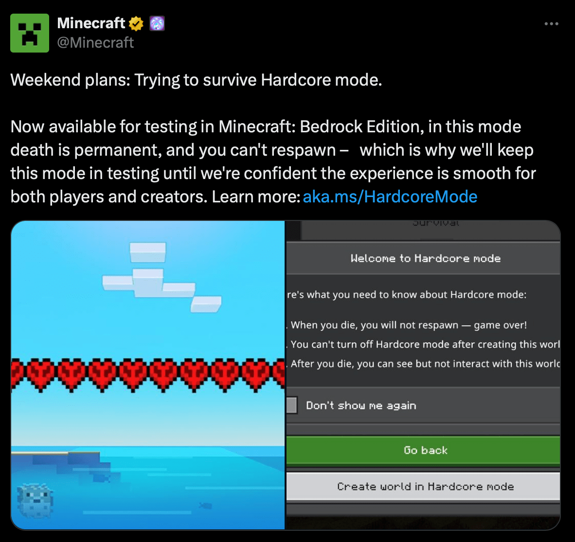 Minecraft Tests Hardcore Mode Where Death Is Permanent - ComicBook.com