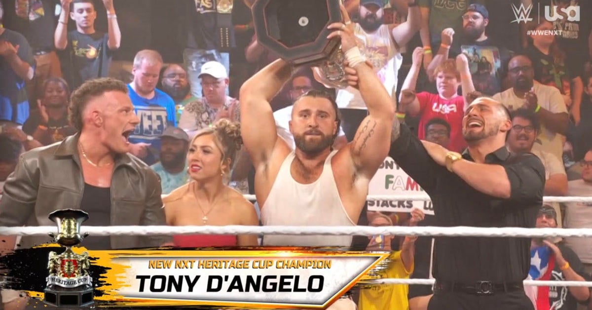 WWE's Tony D'Angelo Becomes New NXT Heritage Cup Champion - ComicBook.com