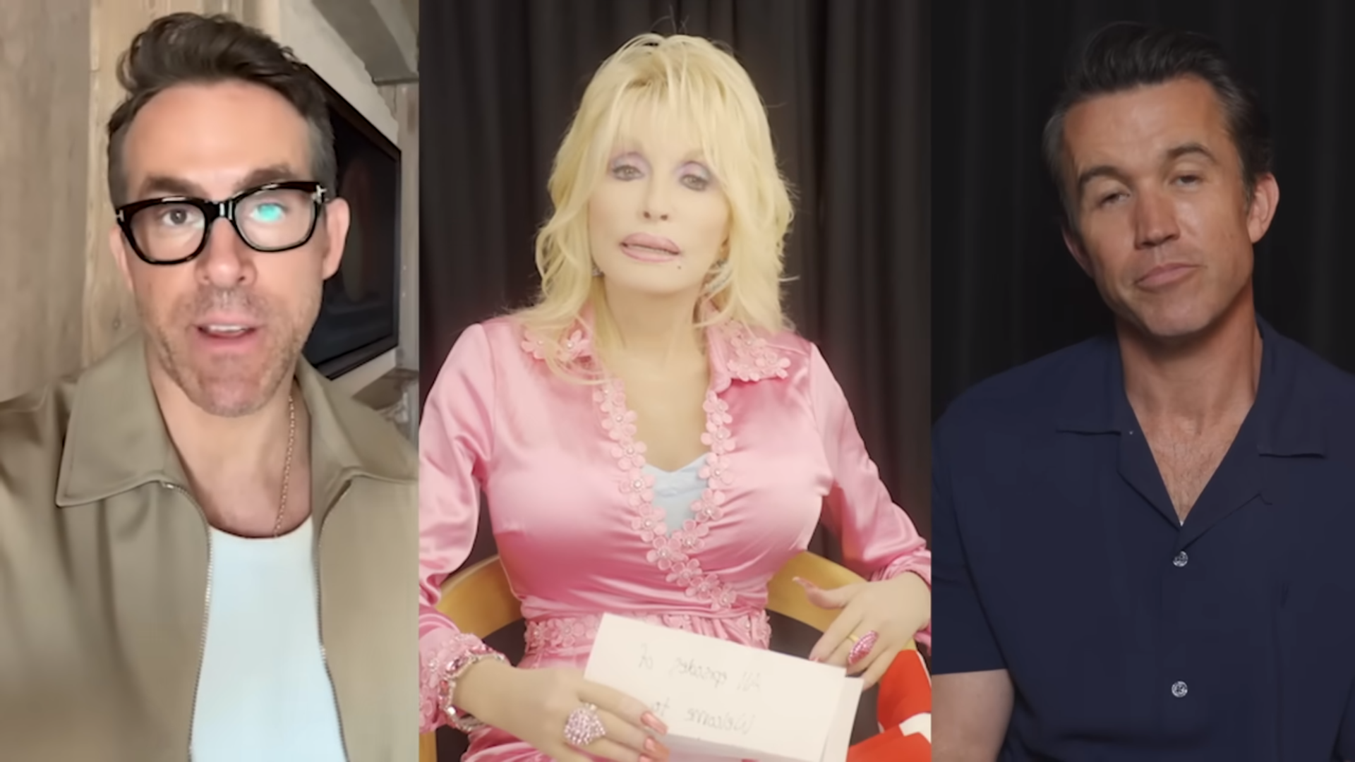 Ryan Reynolds and Rob McElhenny Welcome Dolly Parton to Wrexham - ComicBook.com