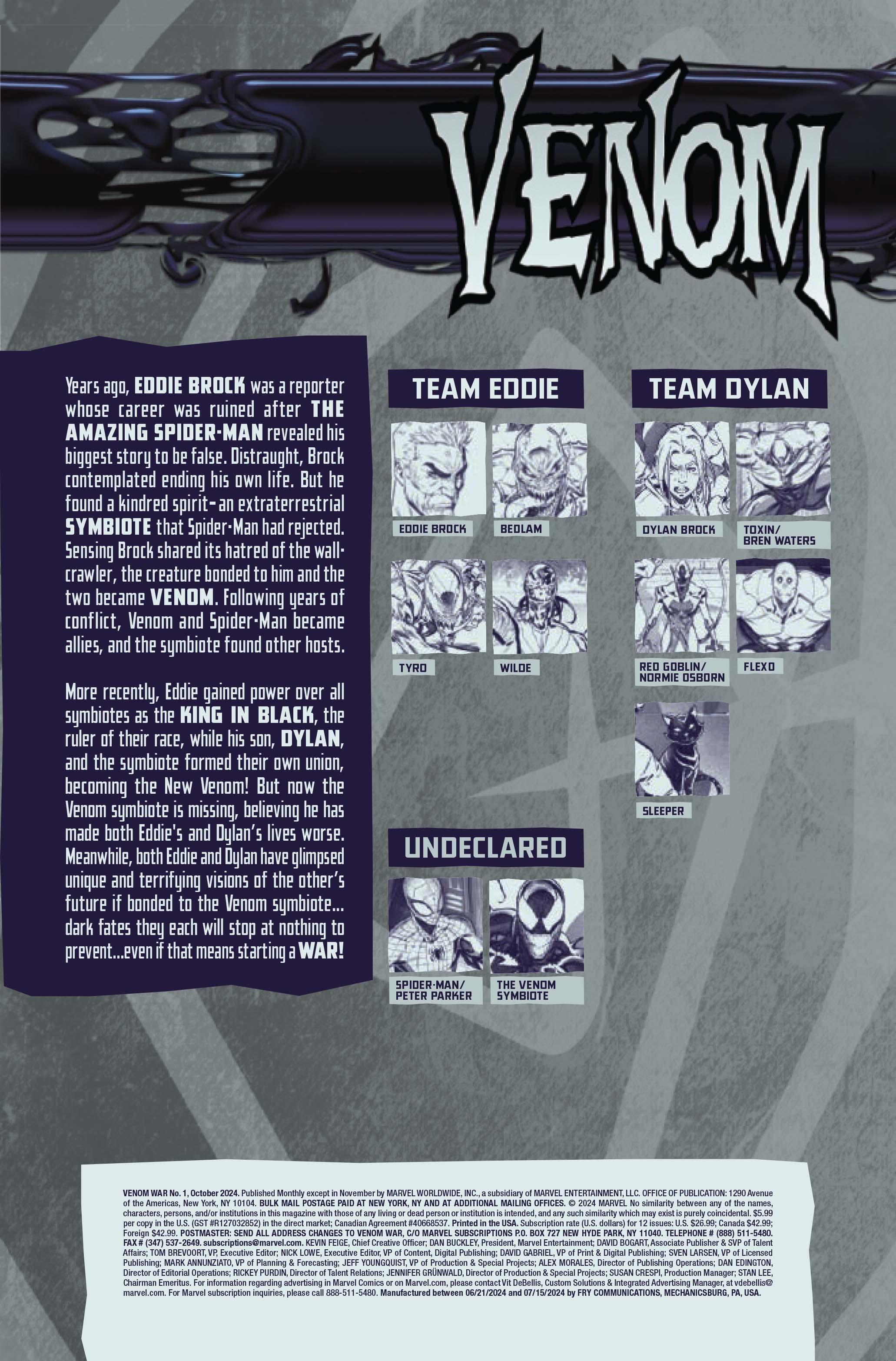 Marvel's Venom War Preview Released - ComicBook.com