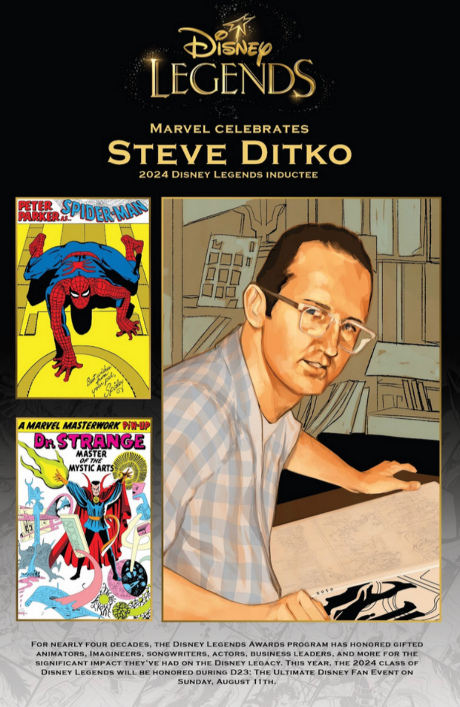 D23: Marvel Pays Tribute to 2024 Disney Legends Inductee Steve Ditko