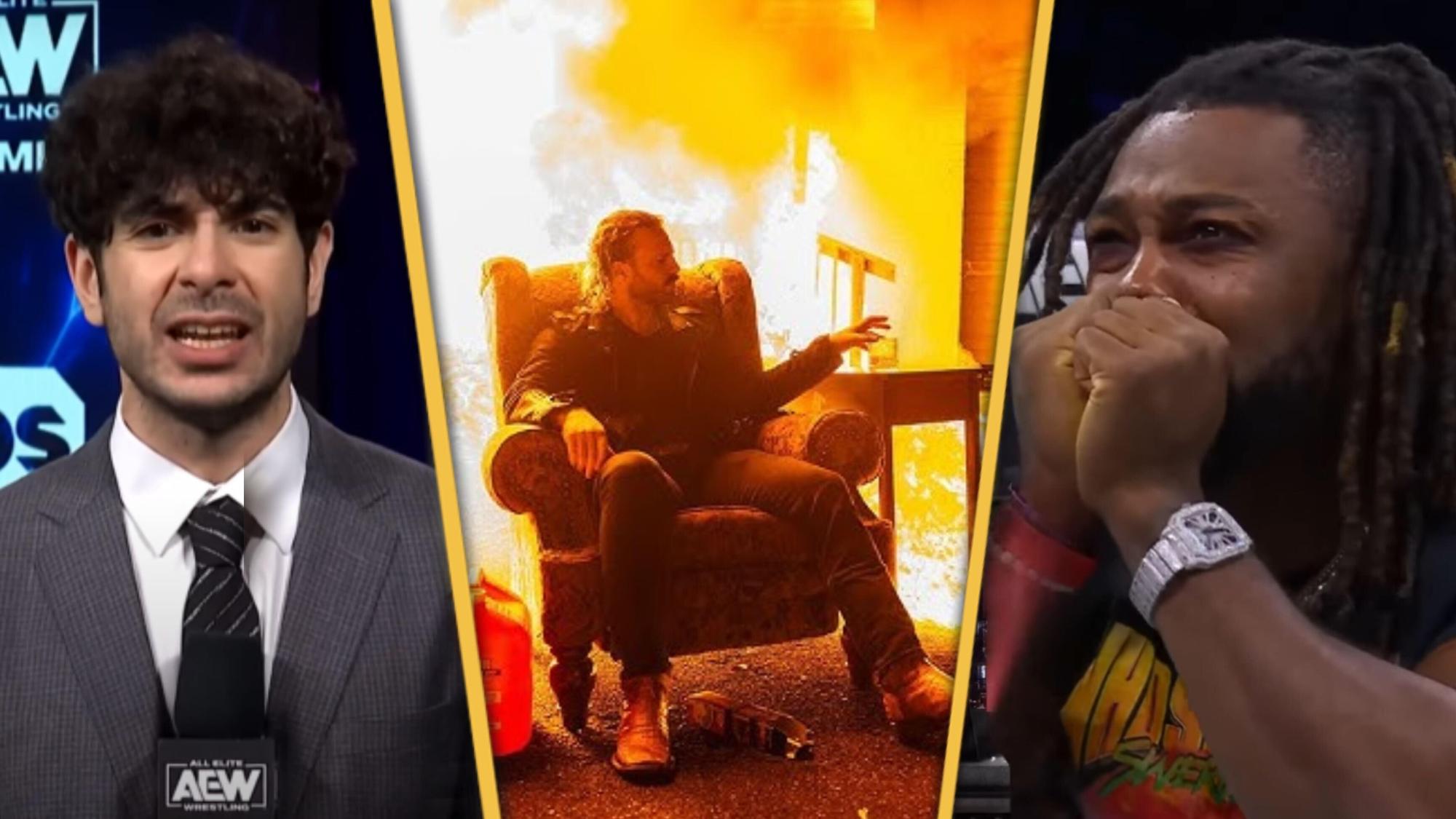 Tony Khan Calls Hangman Burning Swerve Strickland's Home Down a "Signature AEW Moment ...