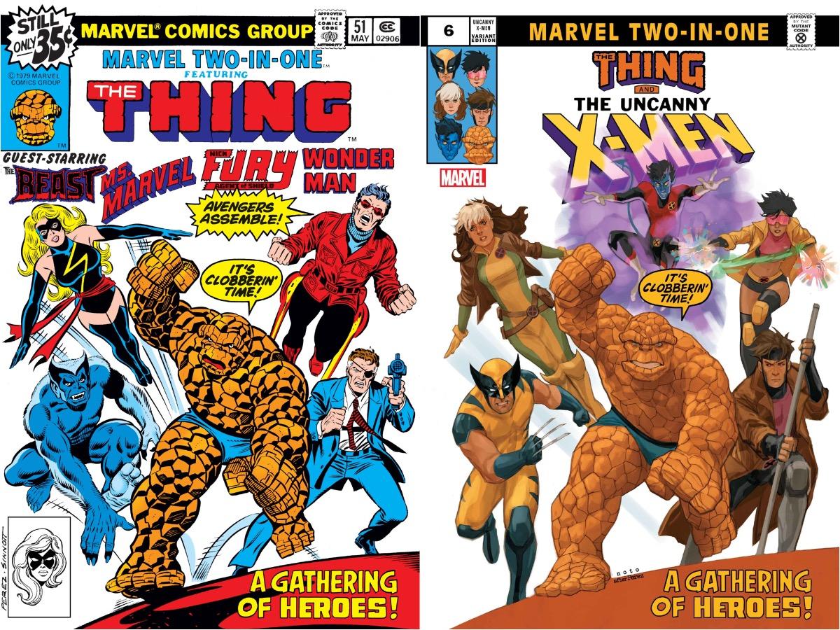 The Thing Clobbers the Marvel Universe on New Variant Covers ...