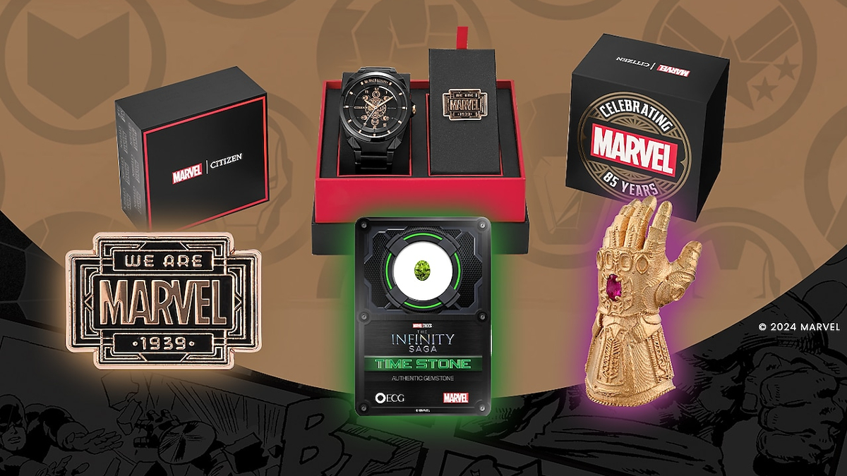 Marvel Citizen Watch Set Includes a Ruby Micro Gauntlet and Time Stone ...