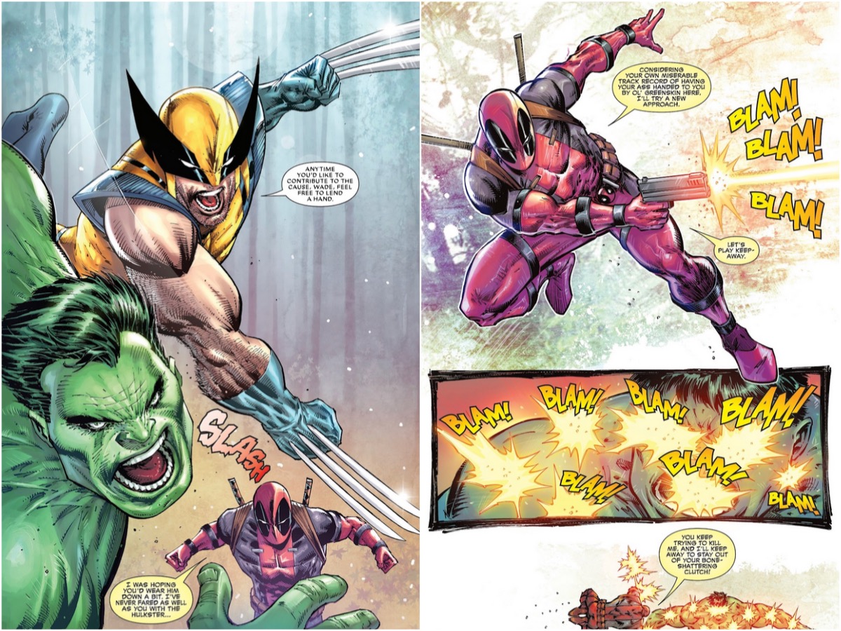Deadpool & Wolverine Team up to Fight the Hulk