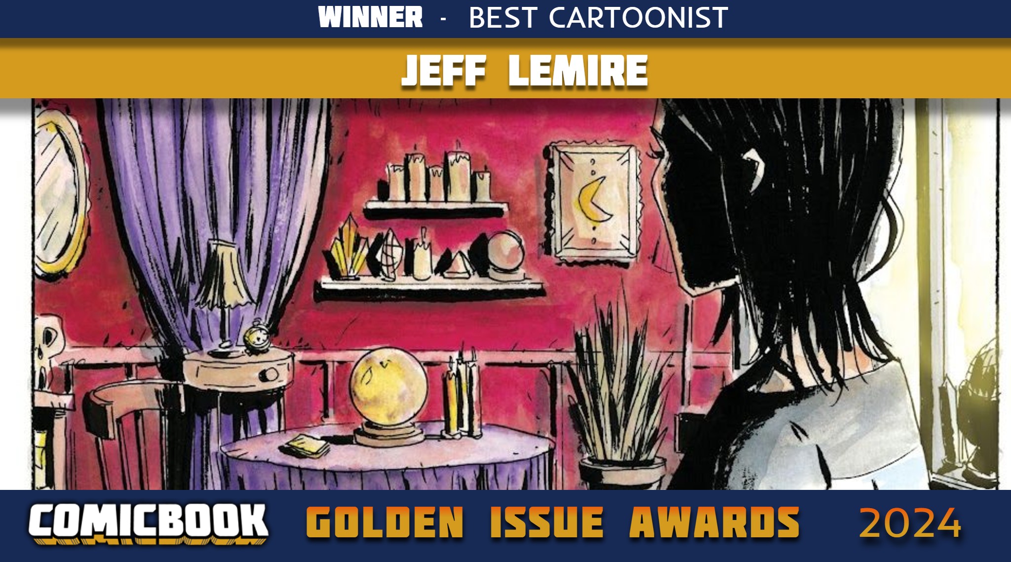 Jeff Lemire Wins Best Cartoonist (Golden Issue Awards 2024) - ComicBook.com