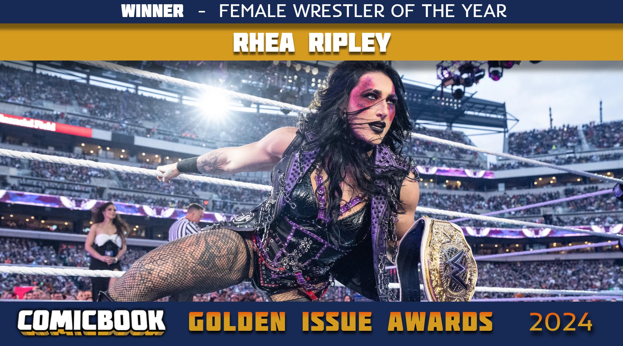 Rhea Ripley Wins Best Female Wrestler of 2024 (Golden Issue Awards ...