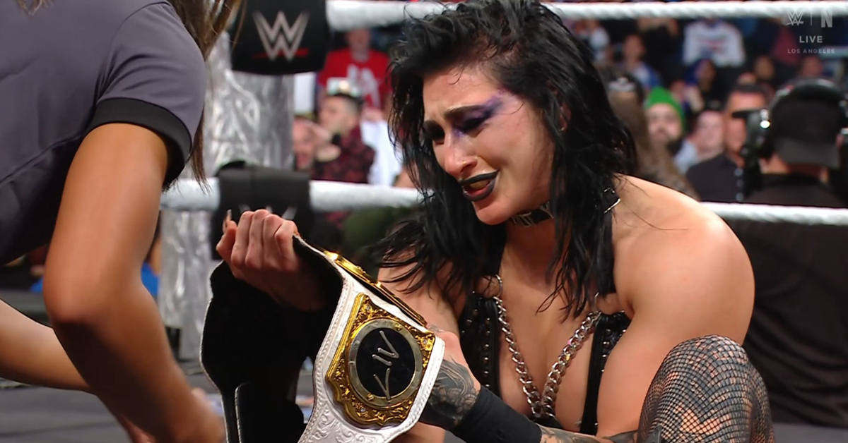 WWE's Rhea Ripley Reclaims Women’s Title, Celebration Crashed by Undertaker - ComicBook.com