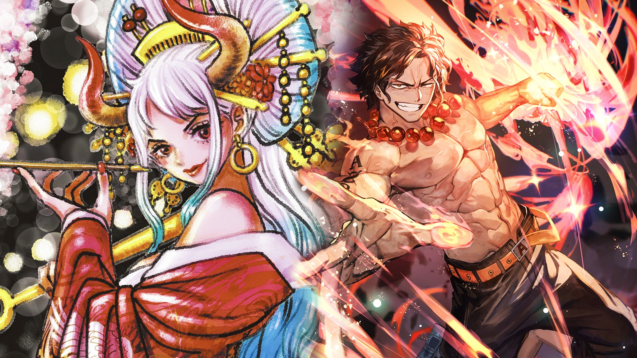 New One Piece Art Turns Ace and Yamato Into the Ultimate Power Couple ...