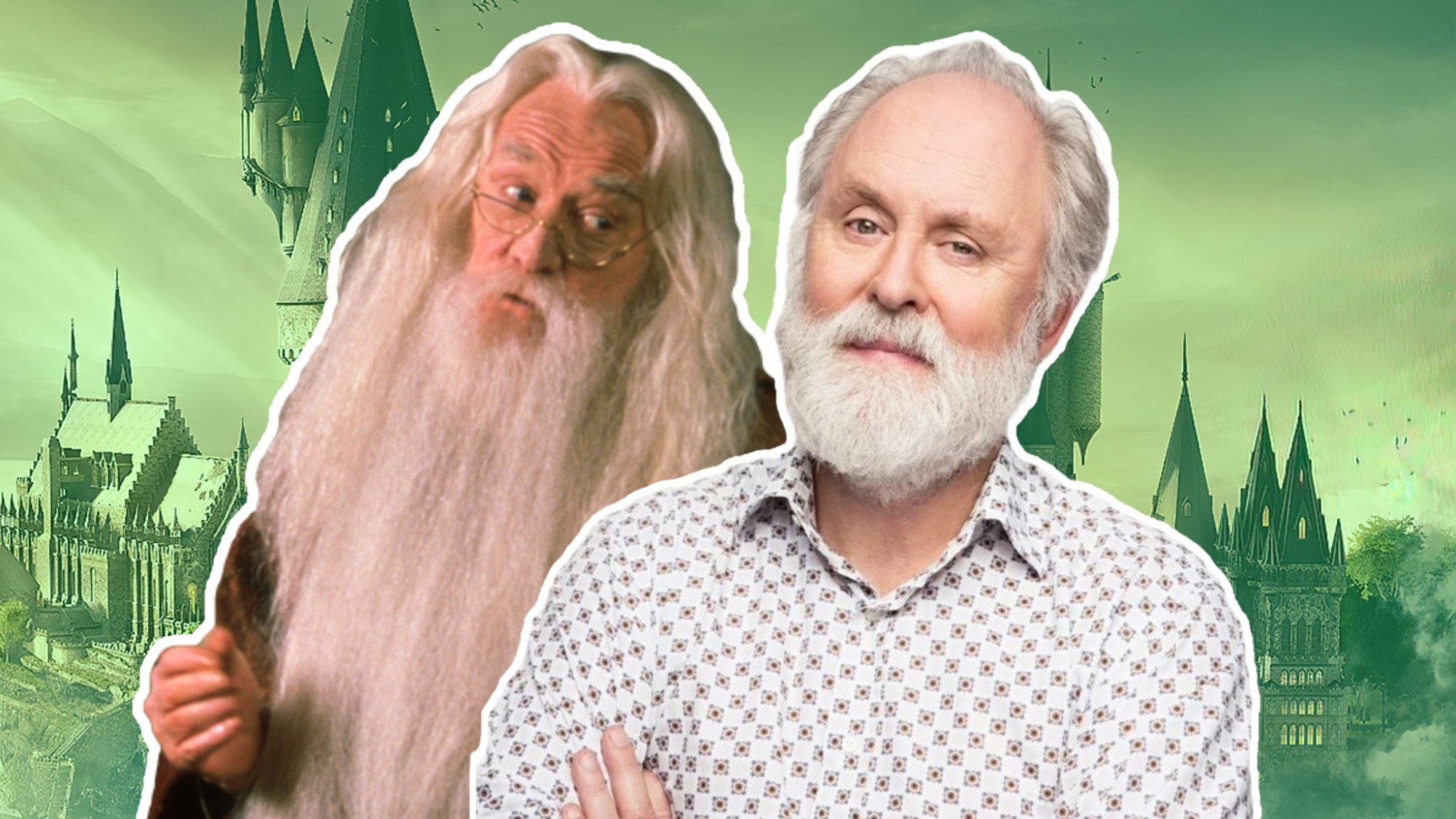 First Look at John Lithgow's Dumbledore Revealed in Harry Potter Set ...