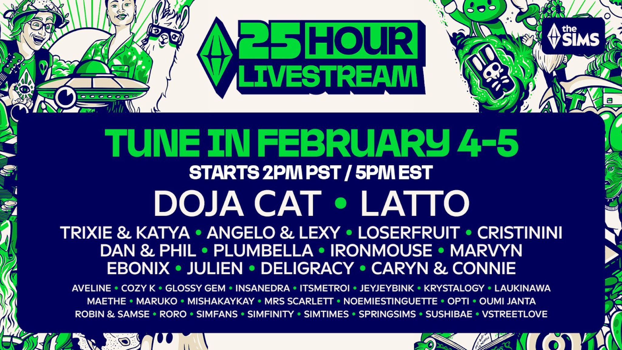 Star-Studded Sims Birthday Livestream Features 25 Hours of Giveaways