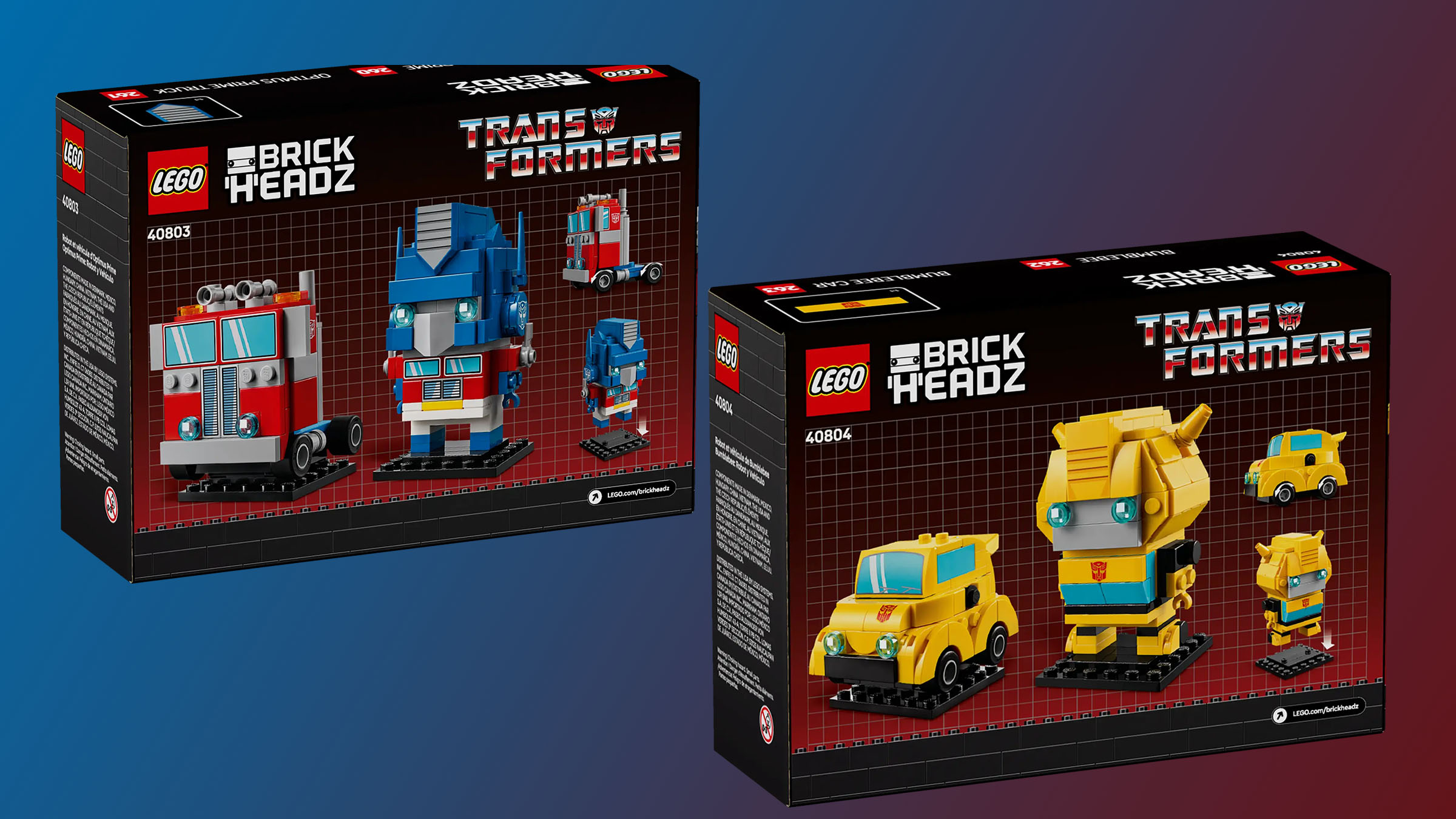 LEGO BrickHeadz Transformers Optimus Prime and Bumblebee Sets Revealed ...