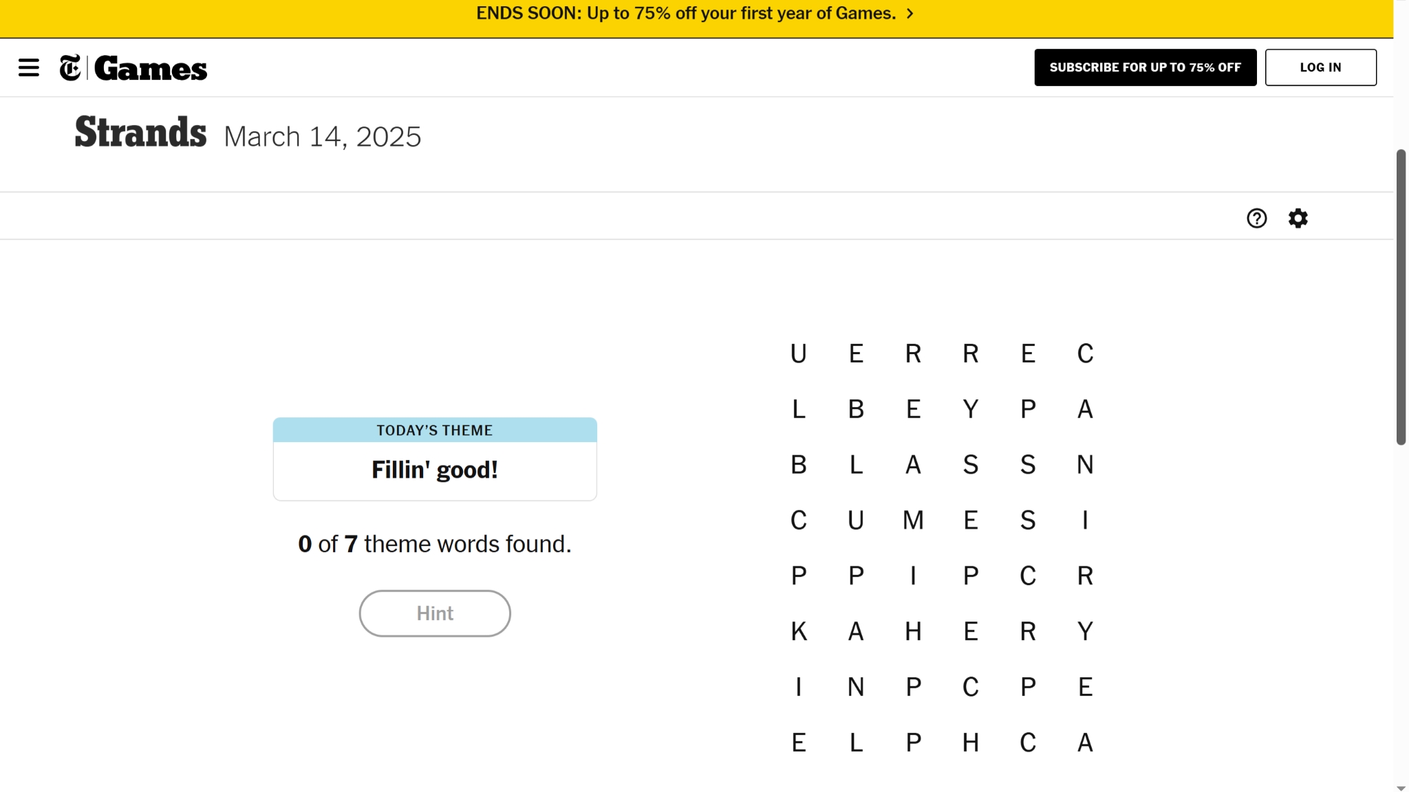 New York Times Strands Answers for March 14th - ComicBook.com