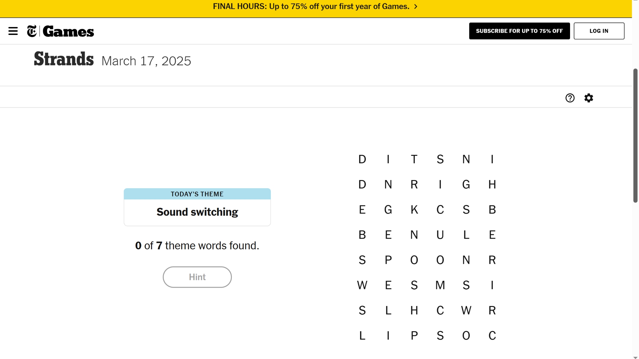 New York Times Strands Answers for March 17th - ComicBook.com