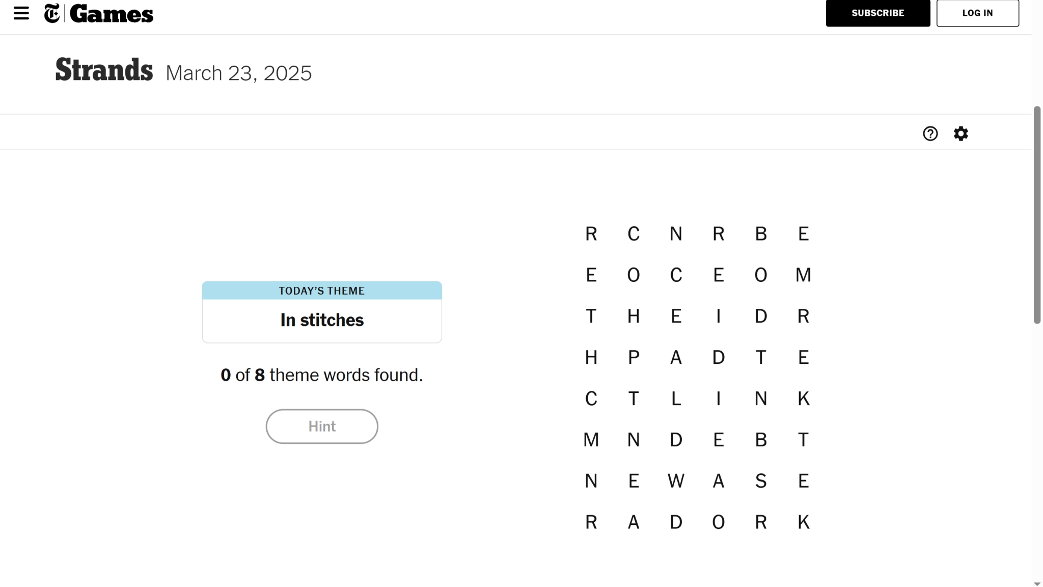 New York Times Strands Answers for March 23rd - ComicBook.com