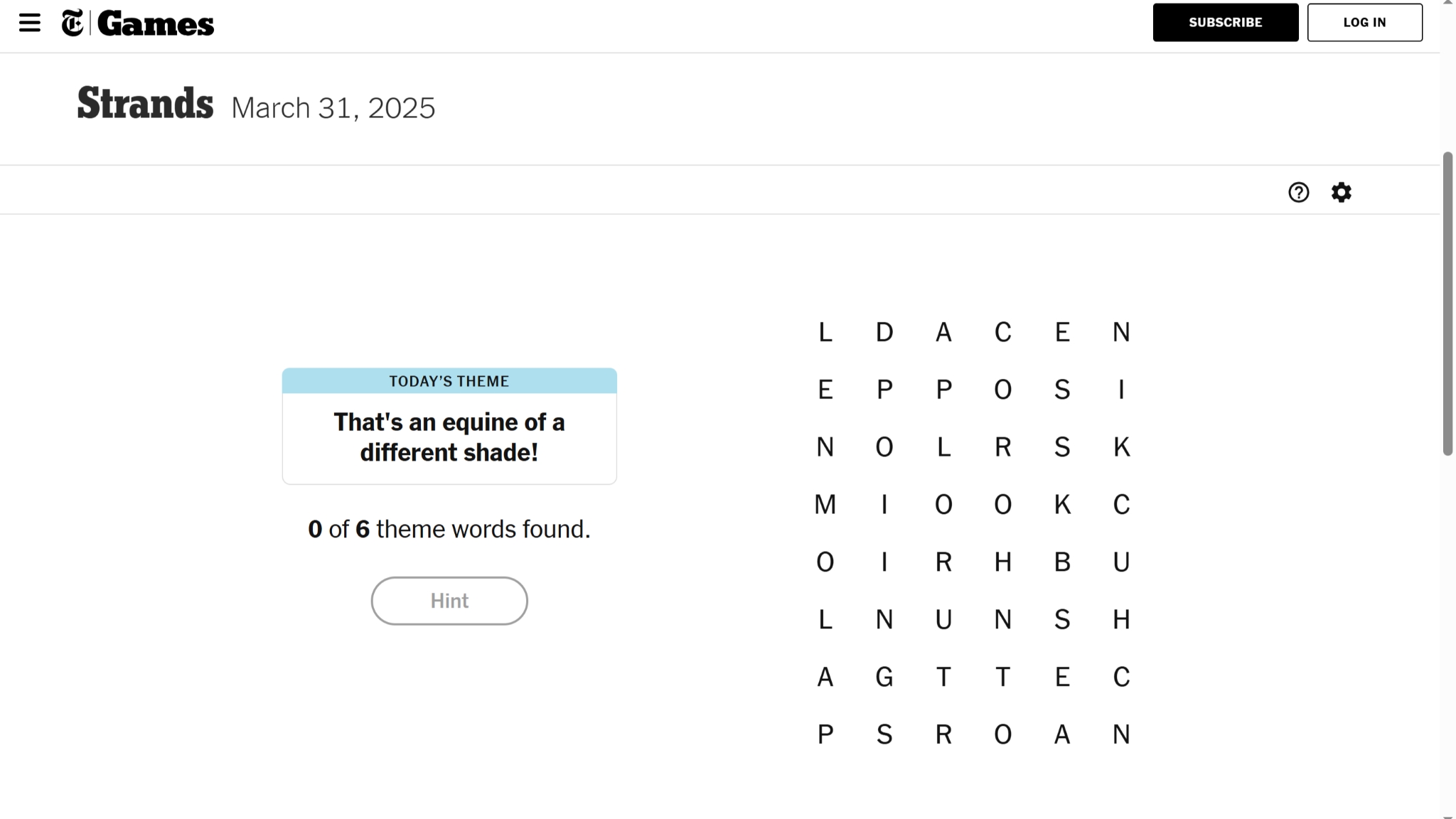 New York Times Strands Answers for March 31st - ComicBook.com