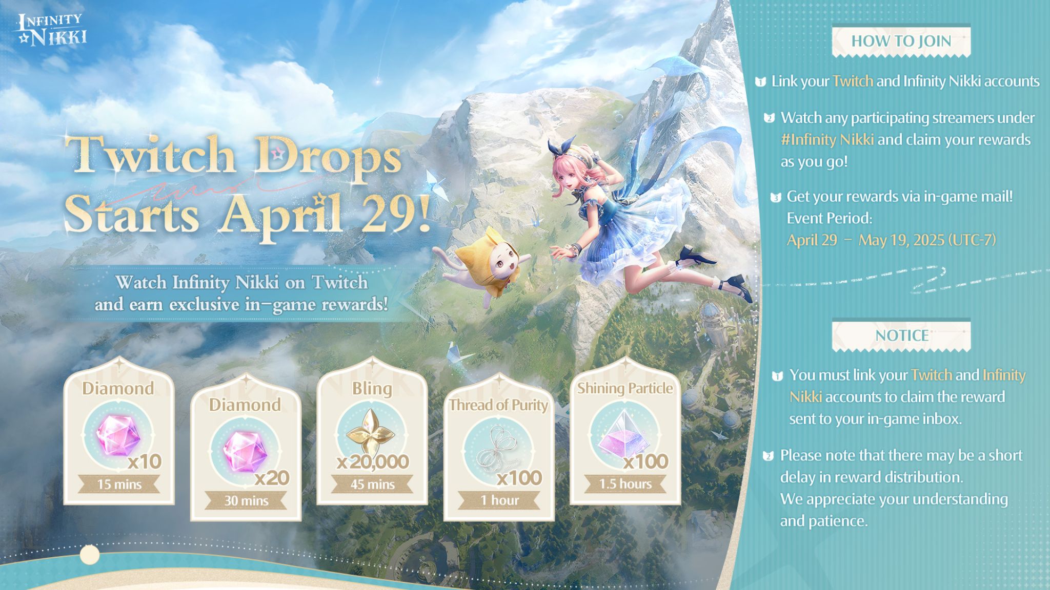 Infinity Nikki Fans Can Snag Tons of Freebies Thanks to New Twitch Drops