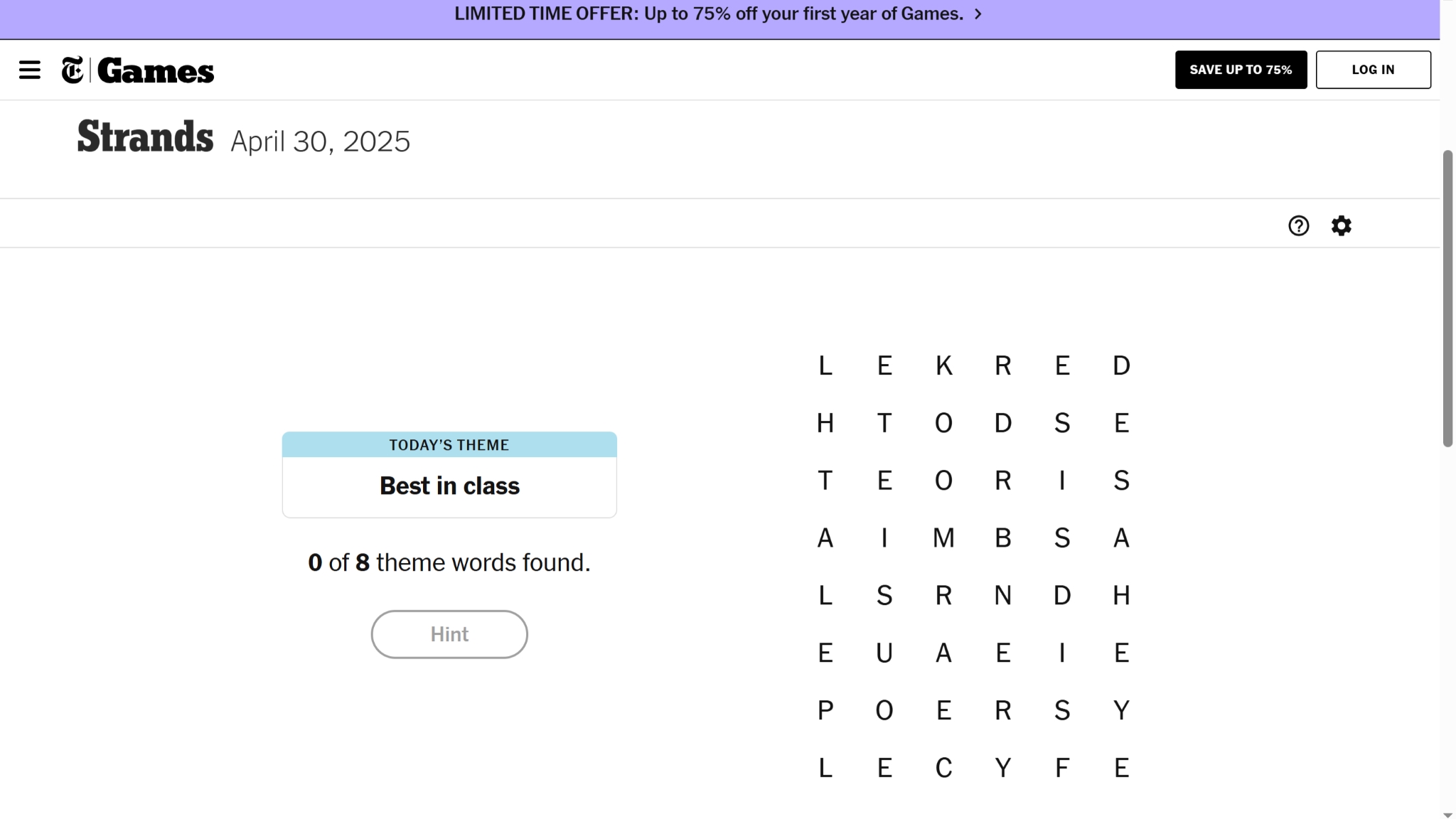 New York Times Strands Answers for April 30th - ComicBook.com