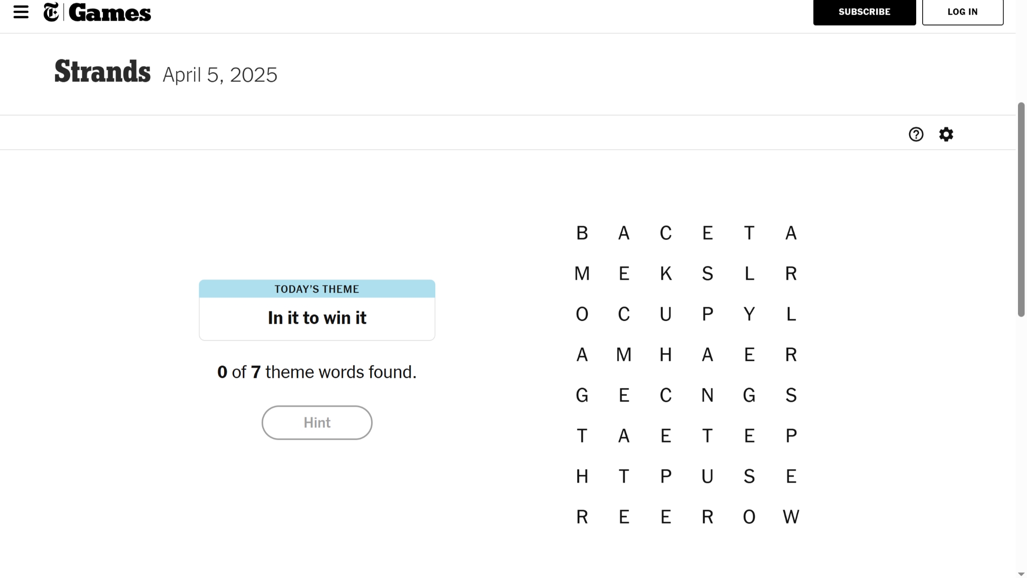 New York Times Strands Answers for April 5th - ComicBook.com