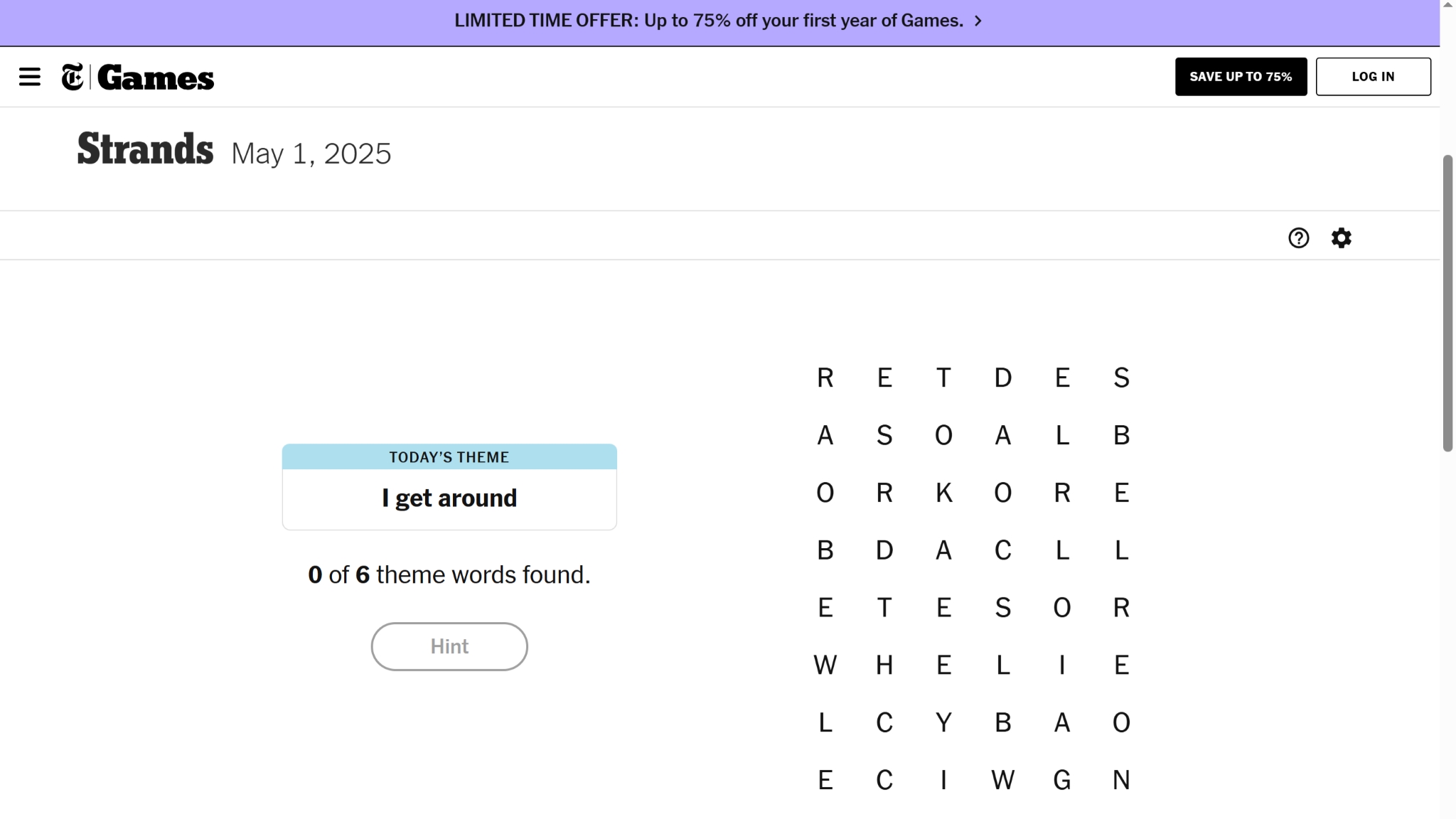 New York Times Strands Answers for May 1st - ComicBook.com