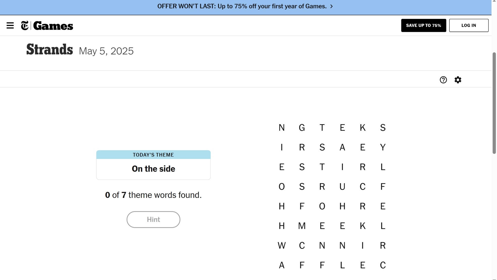 New York Times Strands Answers for May 5th - ComicBook.com