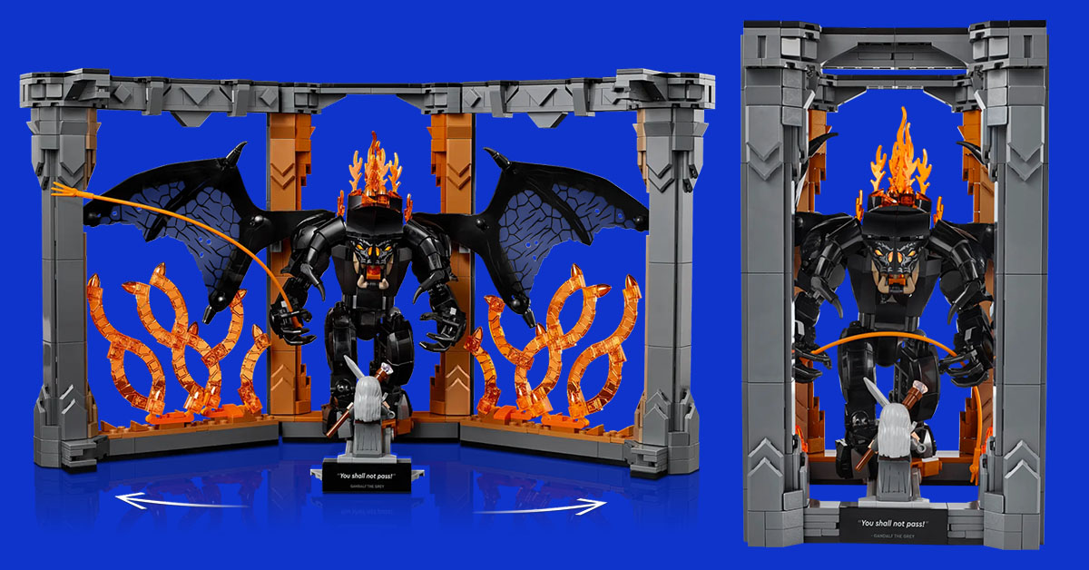 You Shall Not Pass On The LEGO The Lord of the Rings: Balrog Book Nook ...