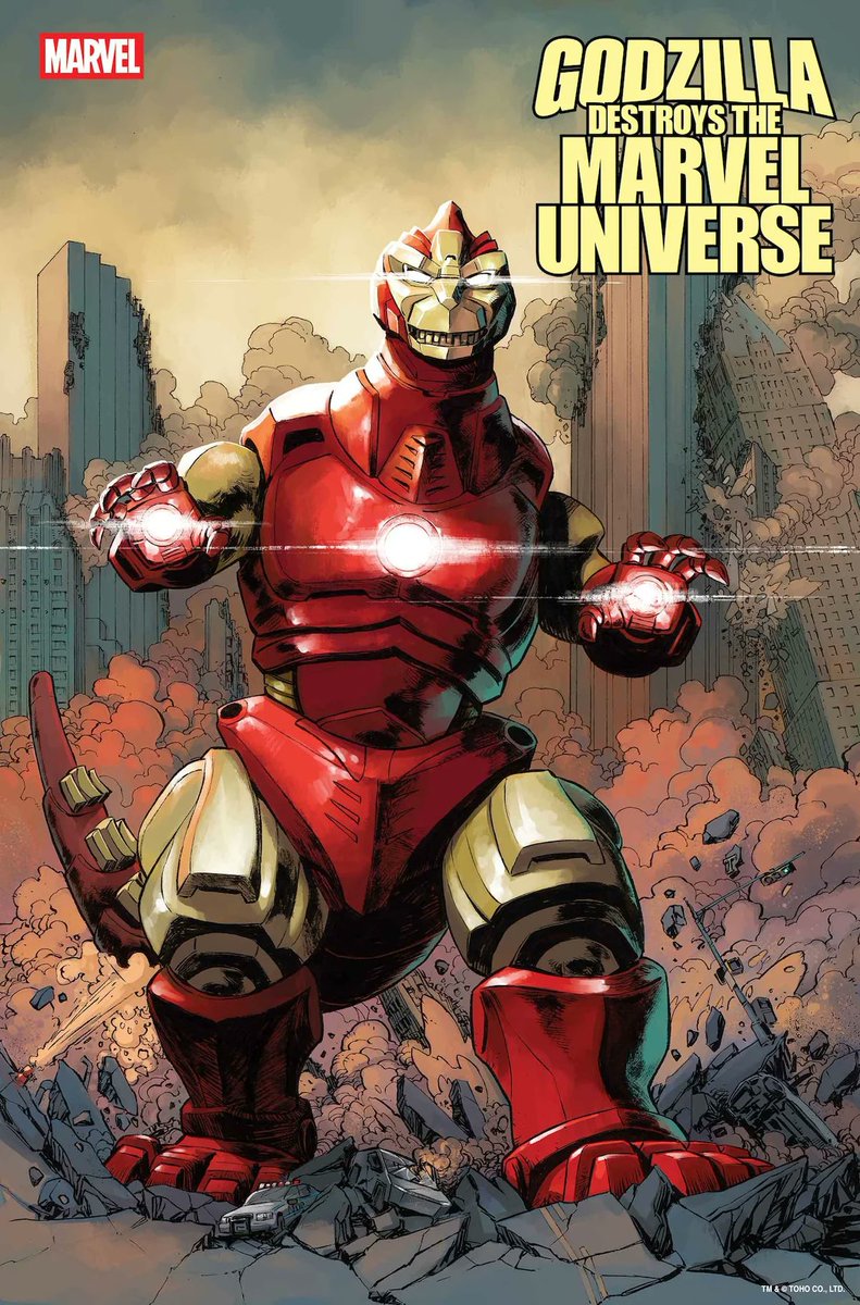 Godzilla Vs. Marvel Crossover Introduces "Iron Godzilla" Fusion ...