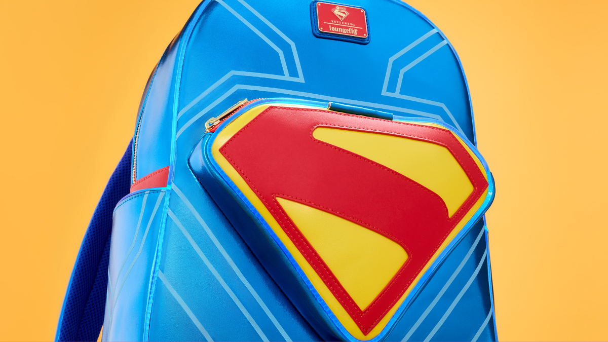 Iron Man Backpack Superman Web Logo Backpack 17.5" - Blue Hero Design ...