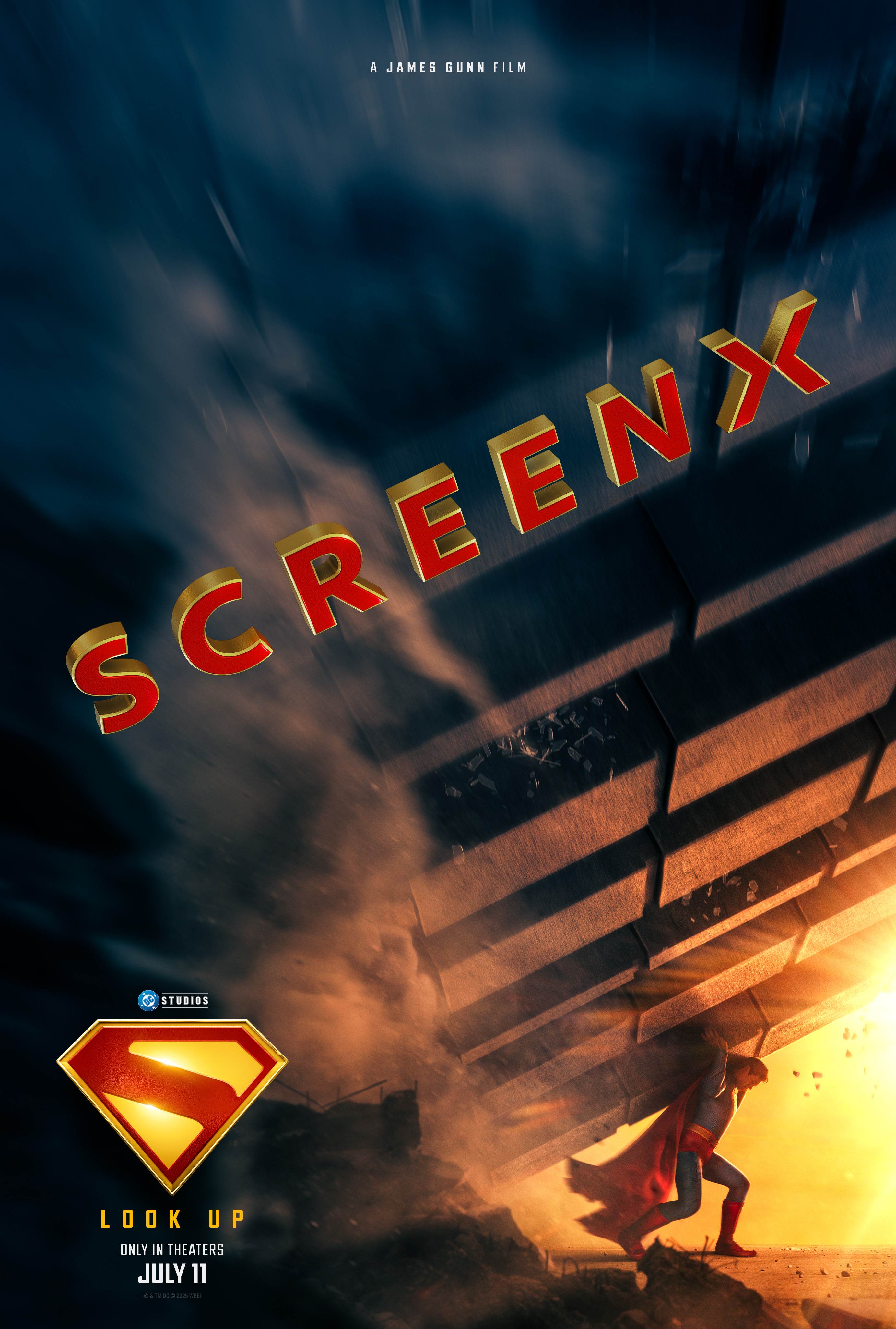 Superman Flexes His Muscles in Exclusive ScreenX Poster - ComicBook.com