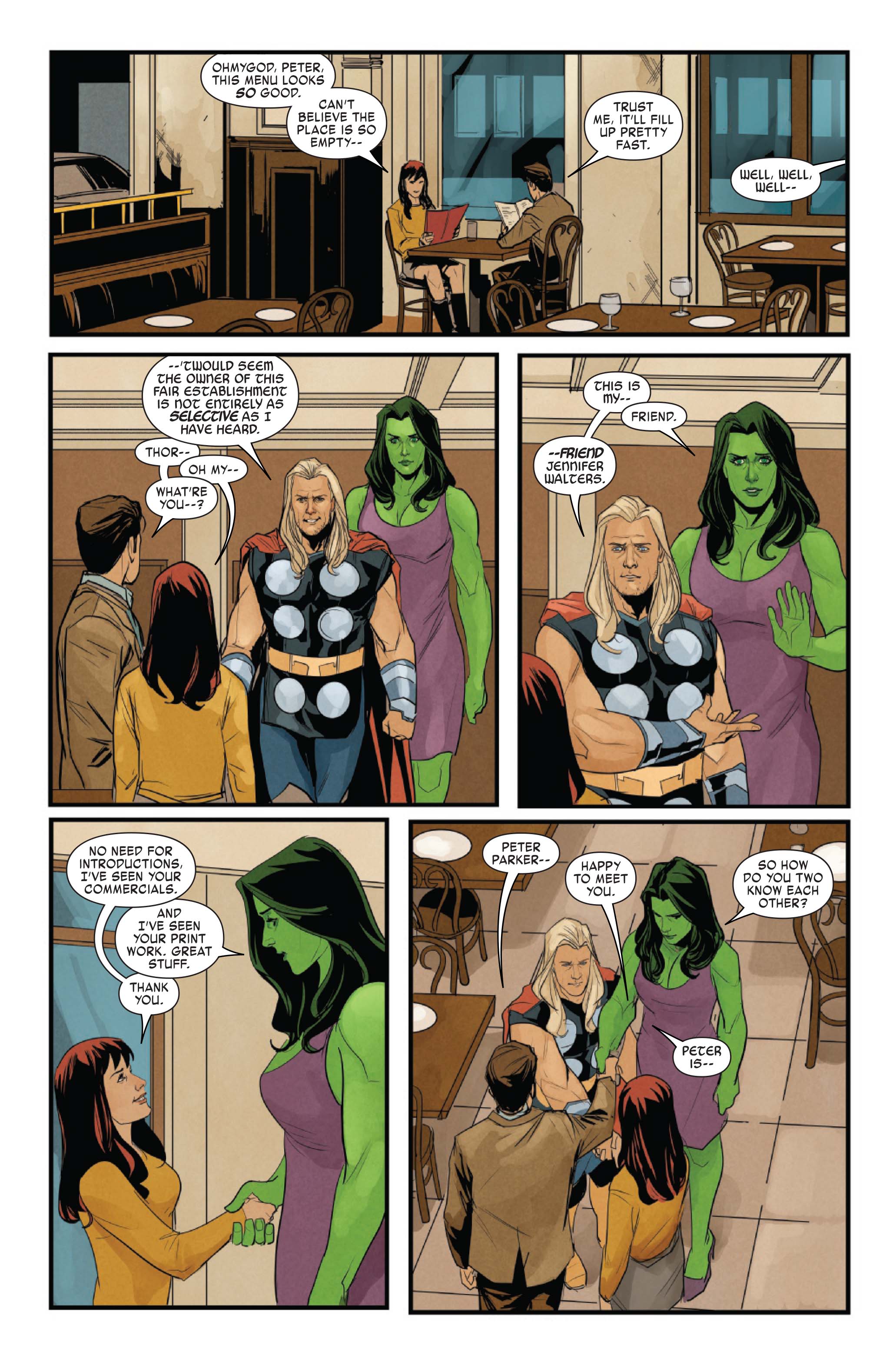 Spider-Man Crashes Thor and She-Hulk's Awkward Dinner Date - ComicBook.com