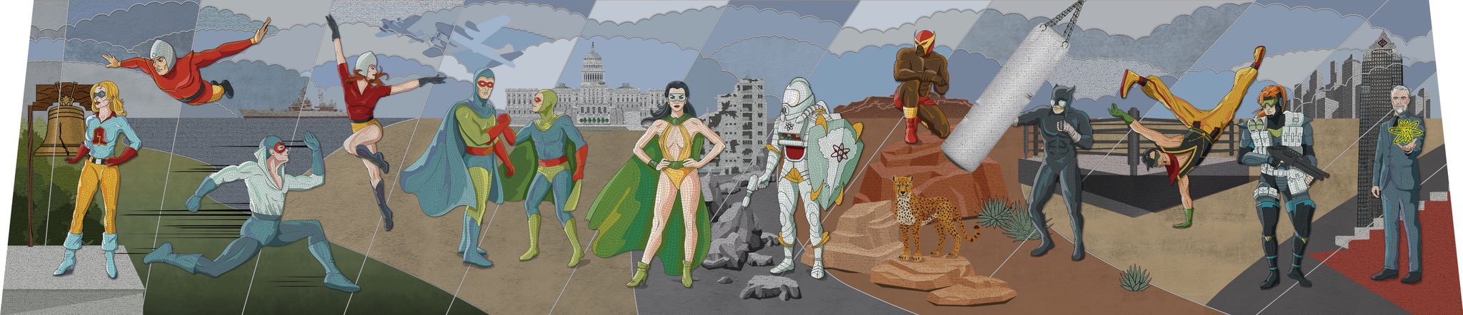 Superman’s Easter Egg-Filled Hall of Justice Mural Is Finally Released ...