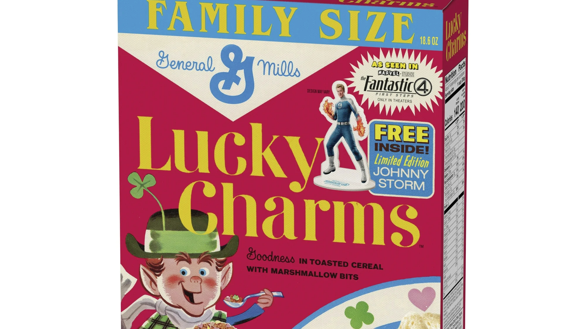 Retro Lucky Charms Cereal With Exclusive Fantastic Four Johnny Storm Figure Is Available Online ...
