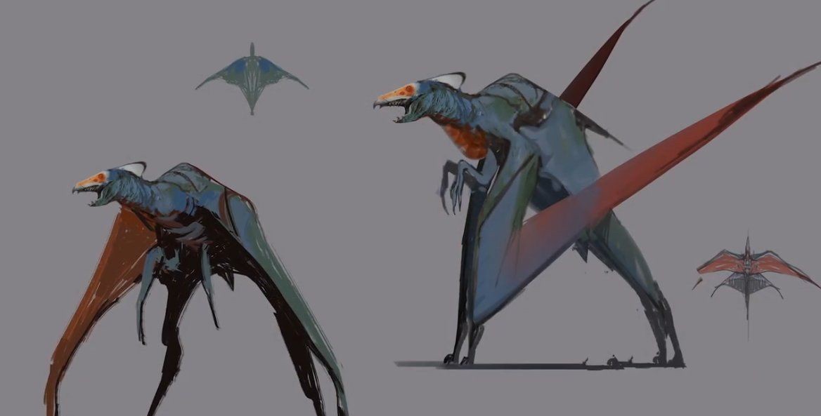 Jurassic World Rebirth Concept Art Reveals Alternate Mutadon Designs