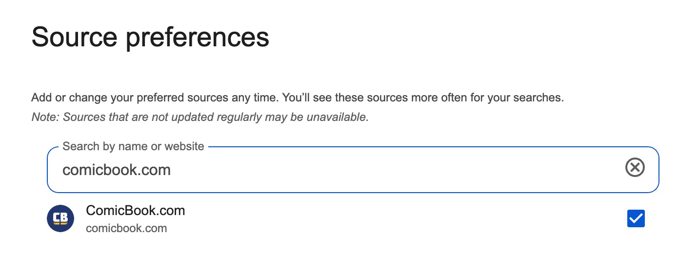 How to Add (& Support) ComicBook.com As a Preferred Source in Google ...