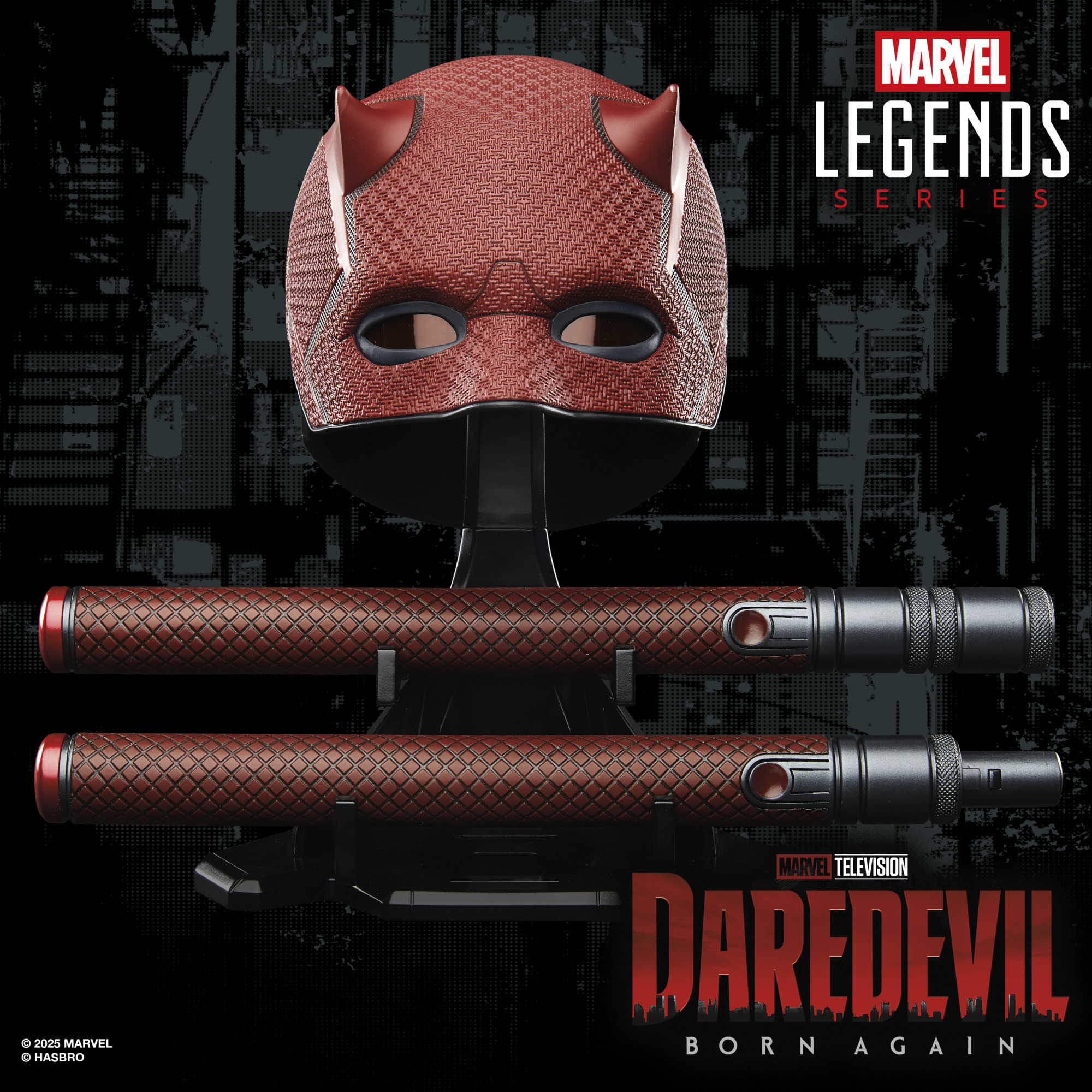 Marvel Legends Daredevil Mask And Billy Club Replica Set Pre-Orders ...