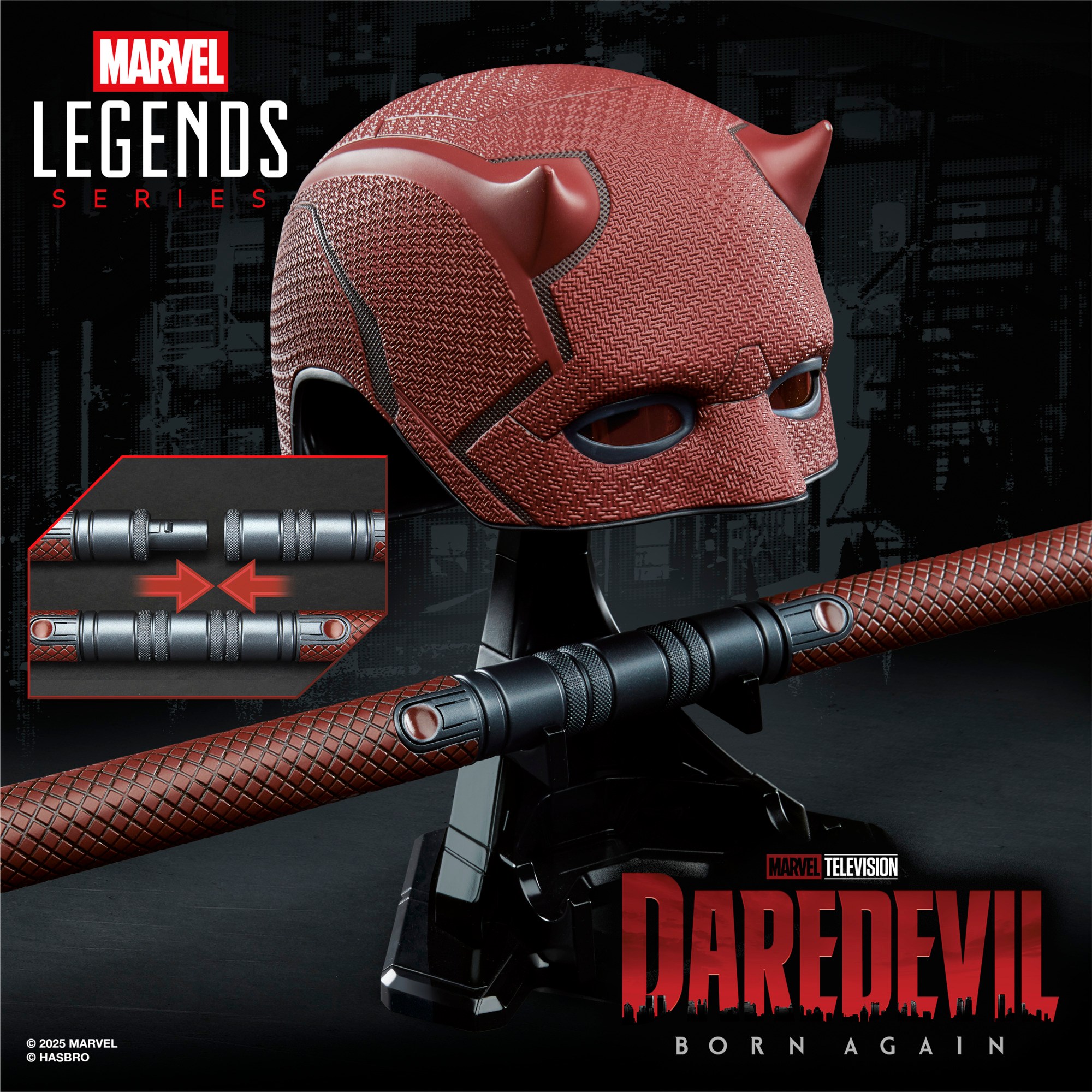 Marvel Legends Daredevil Mask And Billy Club Replica Set Pre-Orders ...